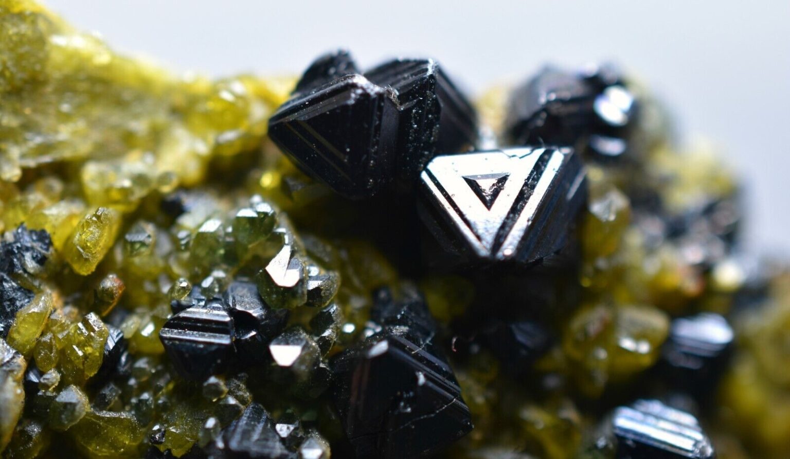 84 GM Extremely Rare Green Vesuvianite & Magnetite Crystals On Matrix ...