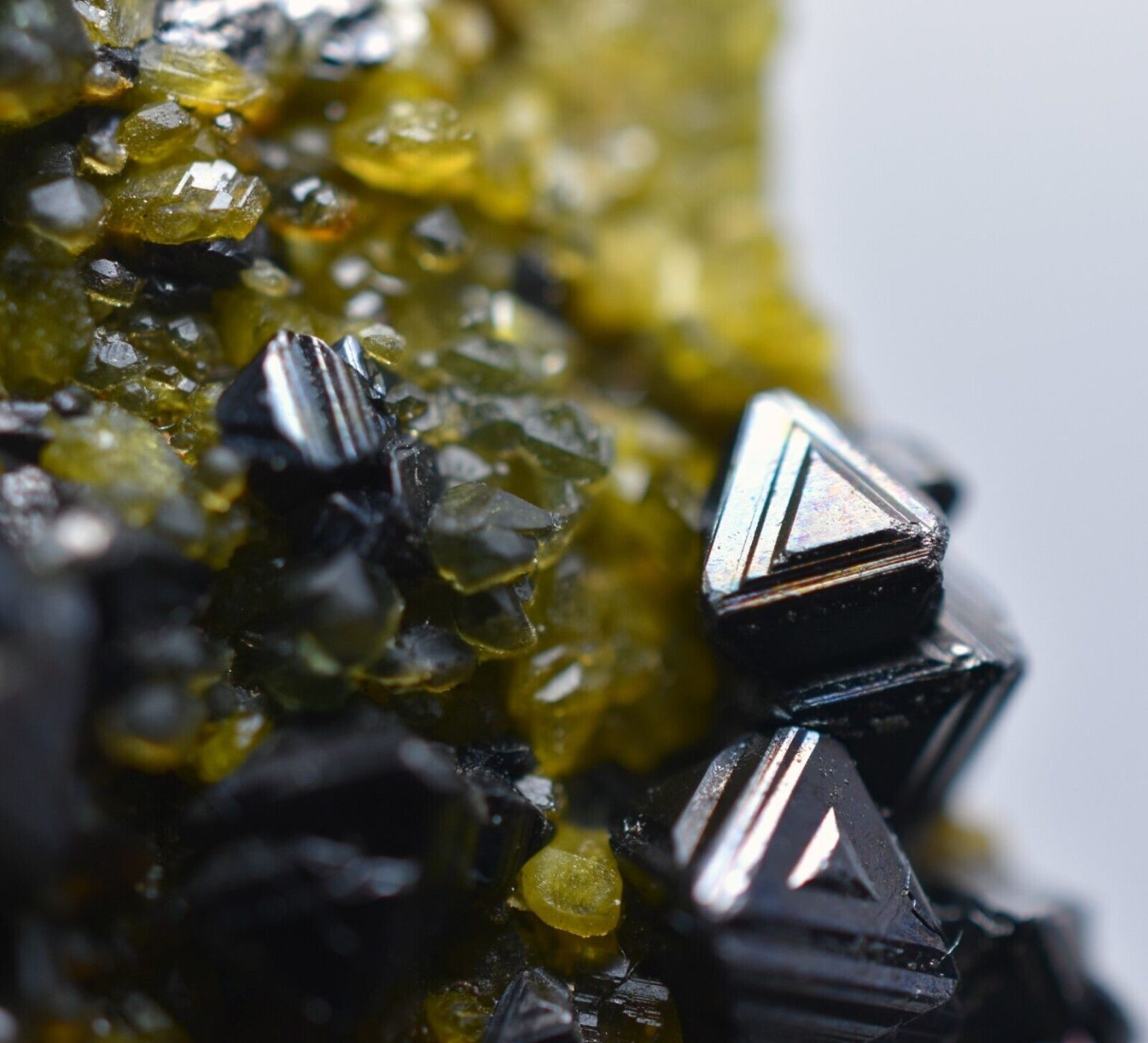 84 GM Extremely Rare Green Vesuvianite & Magnetite Crystals On Matrix ...