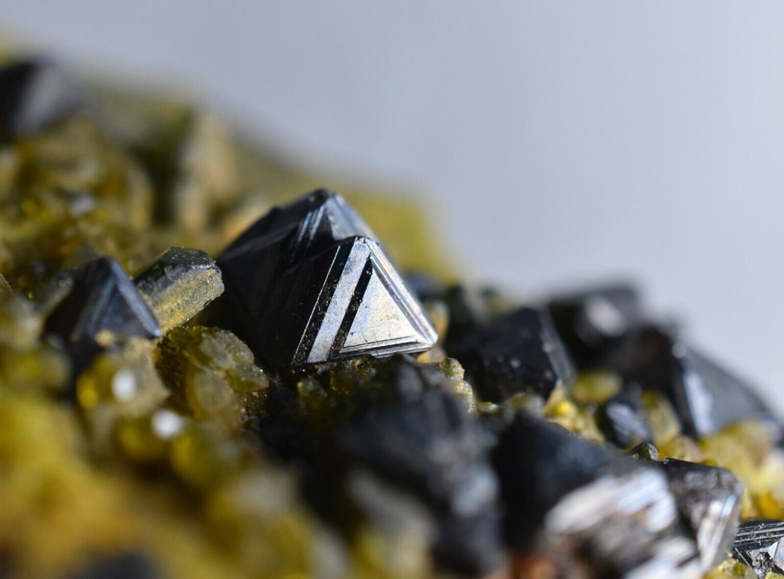 84 GM Extremely Rare Green Vesuvianite & Magnetite Crystals On Matrix ...